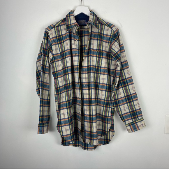 Pendleton | Shirts | Vintage Pendleton Mens Small 0 Virgin Wool Shirt Plaid Made In Usa 60s 70s ...